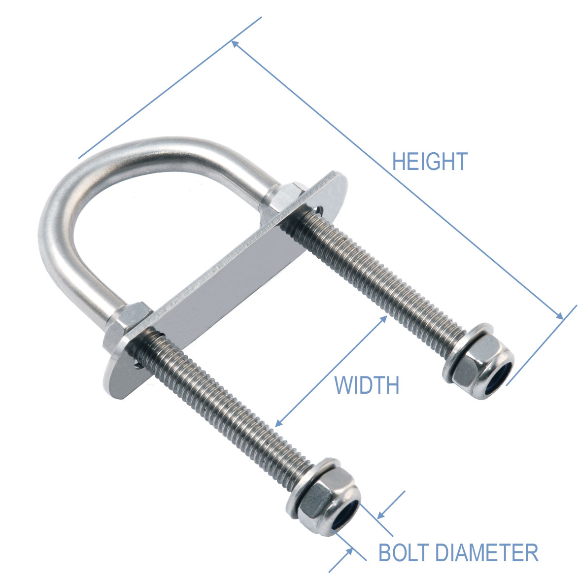 Holt A4 Stainless Steel U Bolt, CoastWaterSports