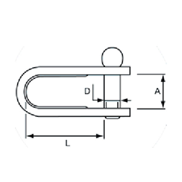 Allen Brothers Strip Shackle with Key Pin & Extra Pin & Ring ...